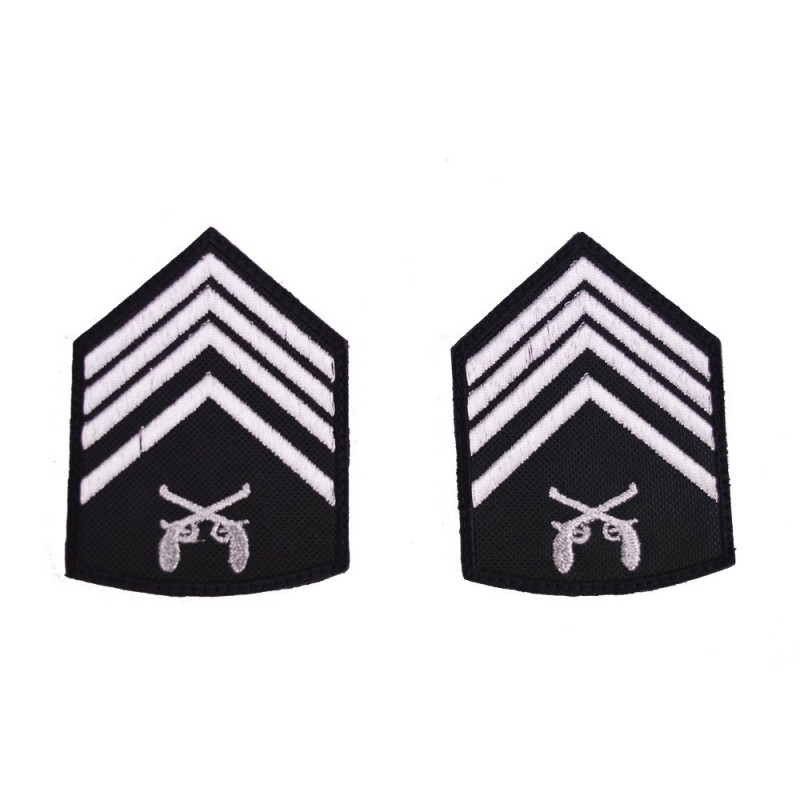 Divisa Bordada 2º Sargento o par - Preto